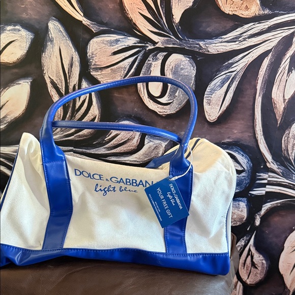 Dolce & Gabbana | Bags | Dolce Gabbana Light Blue Duffle Bag | Poshmark